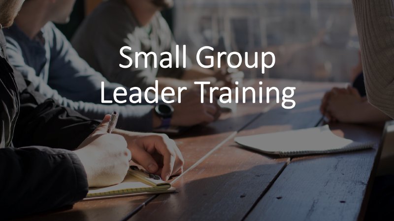 Small Group Leader Training | First UMC Fox Hill