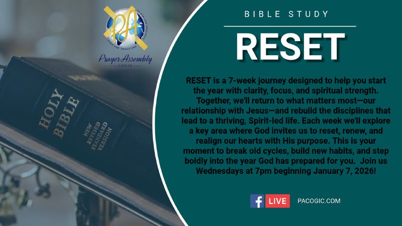 Bible Study Series: RESET | Prayer Assembly COGIC