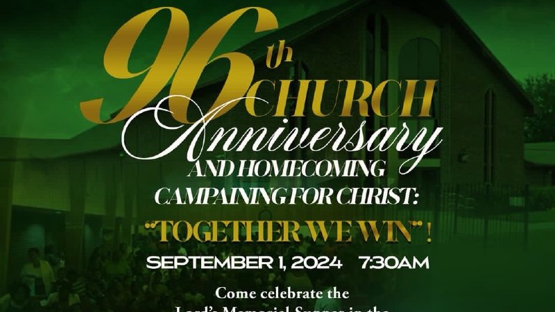 Baptist Church Anniversary Program