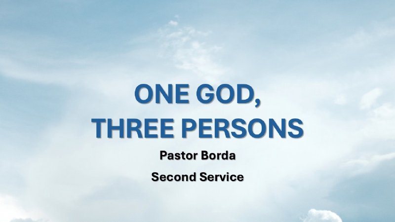 One God, Three Persons | Mentone Seventh-Day Adventist Church