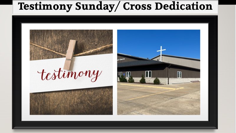Testimony Sunday and Cross Dedication | Almont Vineyard Church