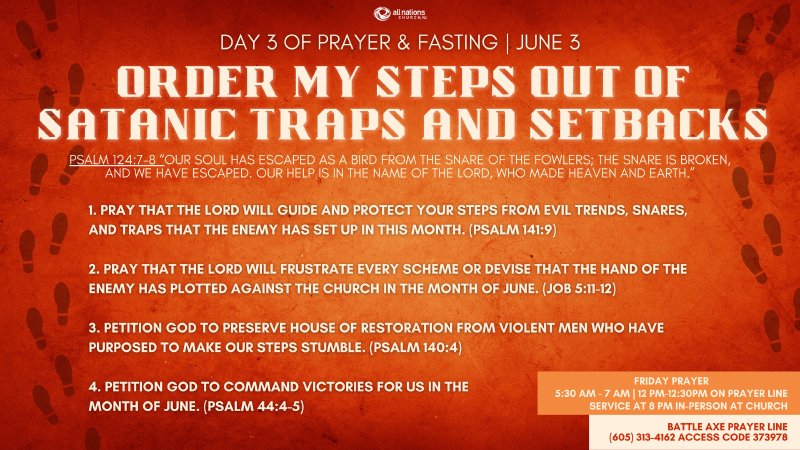 Order My Steps Out Of Satanic Traps And Setbacks | All Nations Church NJ