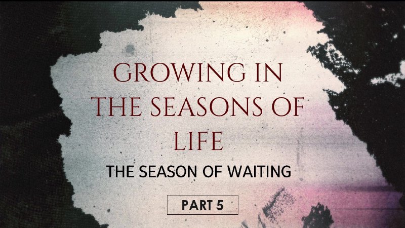 GROWING IN THE SEASONS OF LIFE - PART 5 - THE SEASON OF WAITING ...