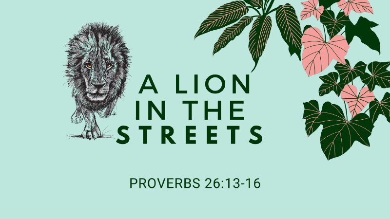 A Lion in the Streets [Proverbs 26:13-16] | Foothills Fellowship Church ...