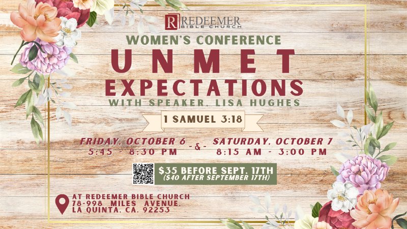 Unmet Expectations - Session One | Redeemer Bible Church
