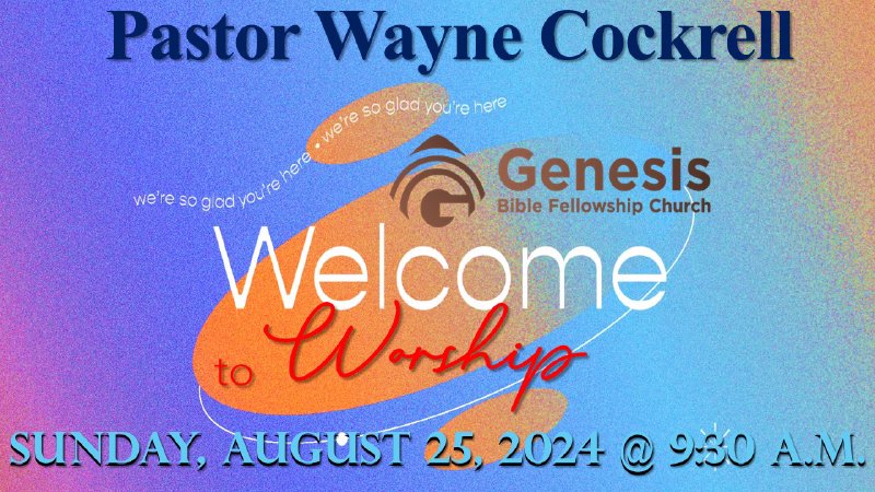 Standing Up For What Is Right - Sunday Sermon 08.25.2024 | Genesis ...
