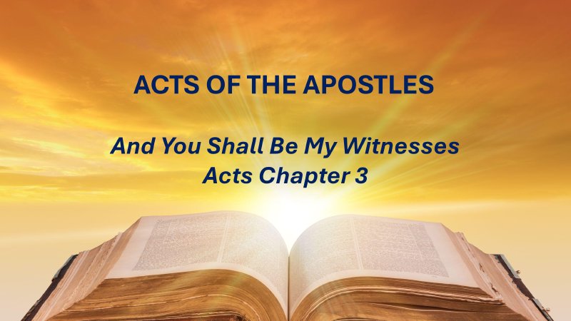 Acts Chapter 3 - May 5 | Clayton Baptist