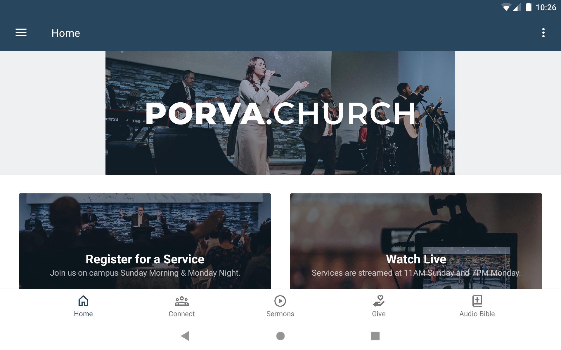 App - PORVA.CHURCH
