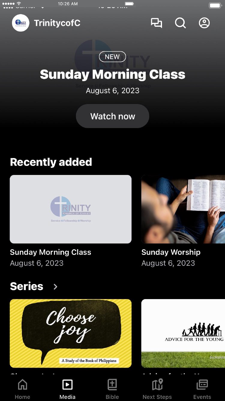 App - Trinity Church of Christ