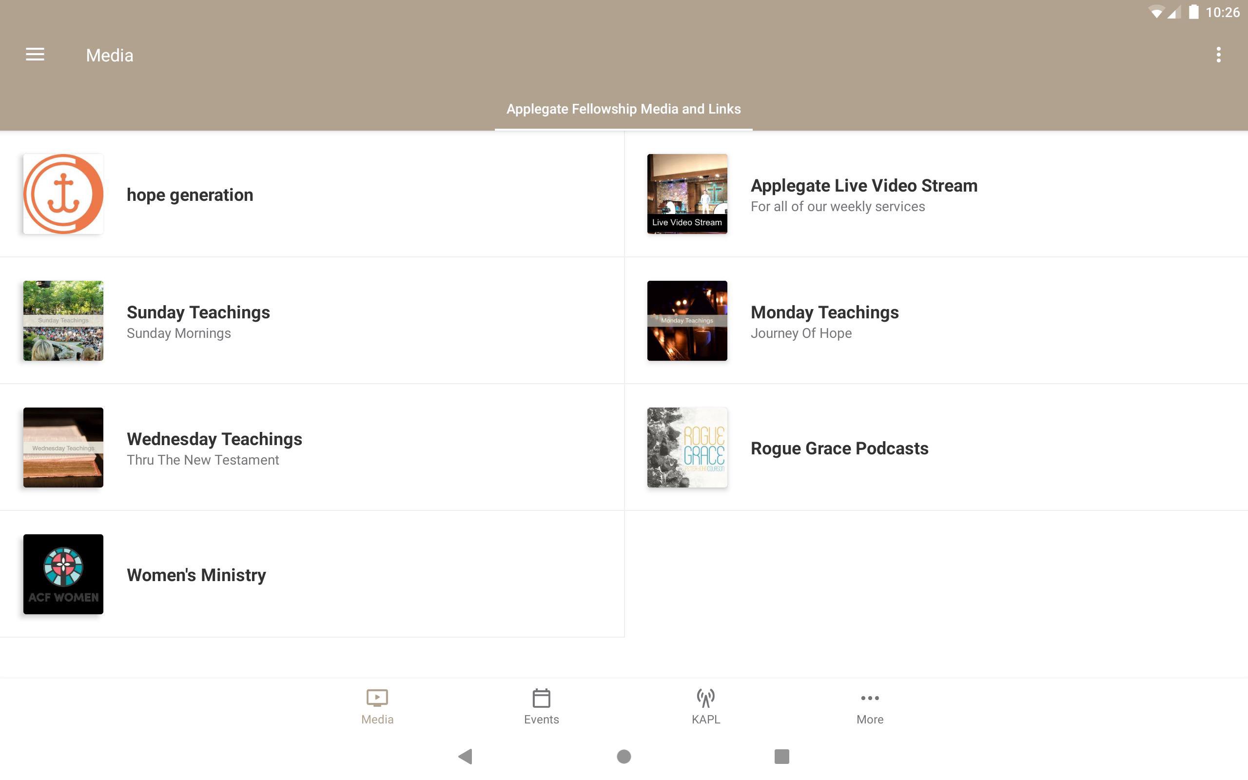 App - Applegate Christian Fellowship