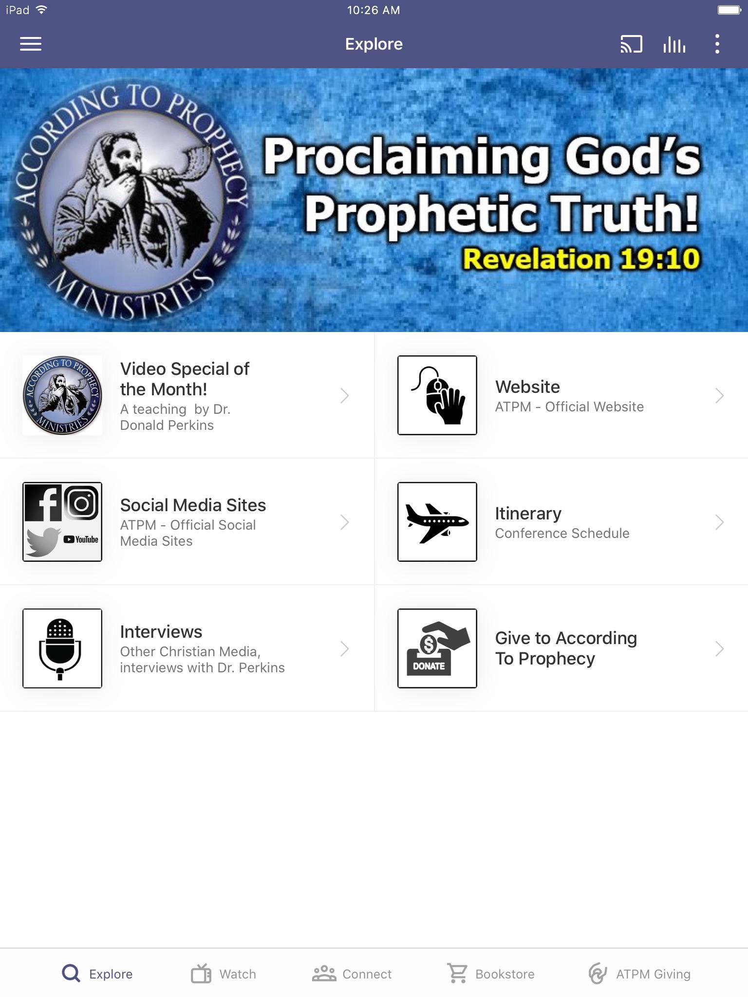 App - According To Prophecy Ministries